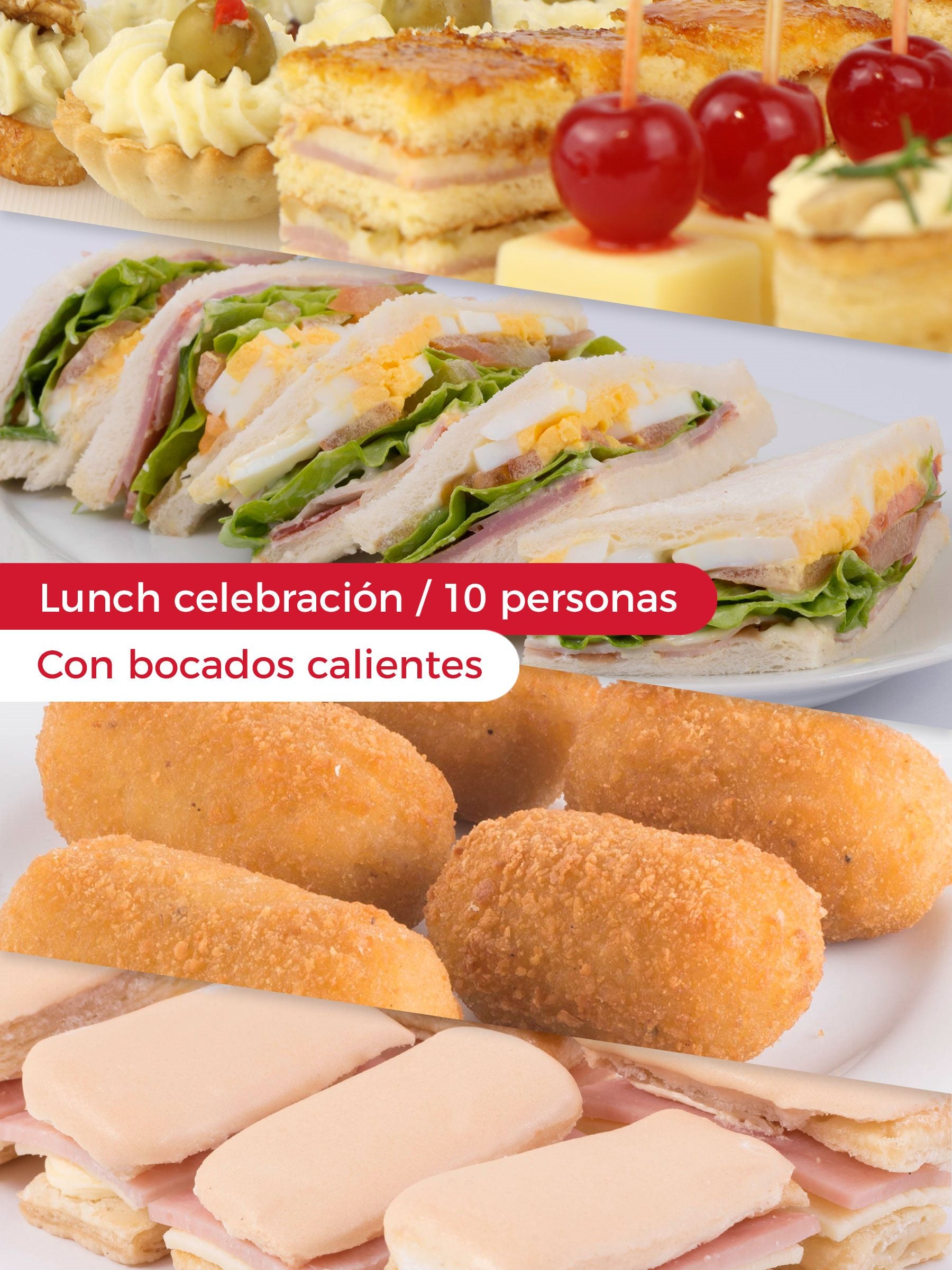 Lunch celebracion con bocaditos calientes - 10 personas – Emporio Uy